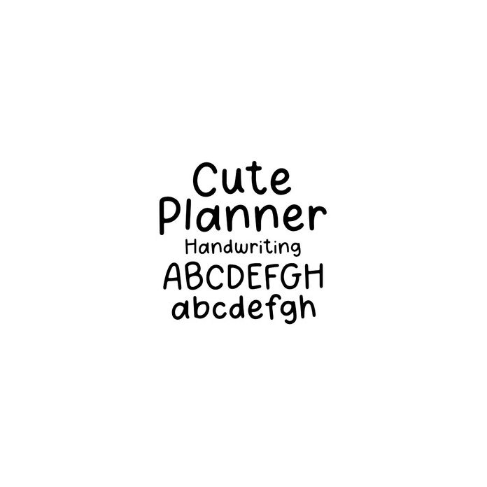 BFC Cute Planner Handwriting Bold Simple Clean Handwriting Font