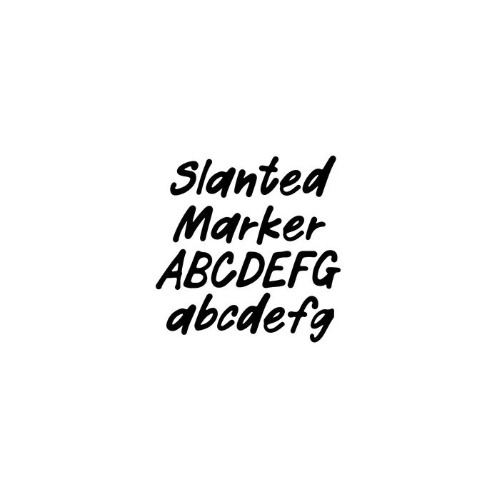 BFC Slanted Marker Handwriting Italic Gel Pen Marker Font