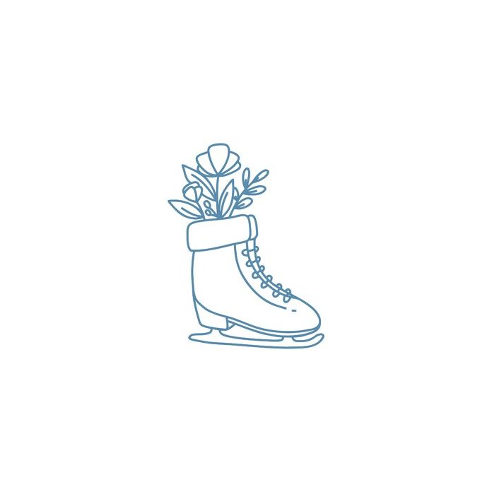 Ice Skates with Flowers