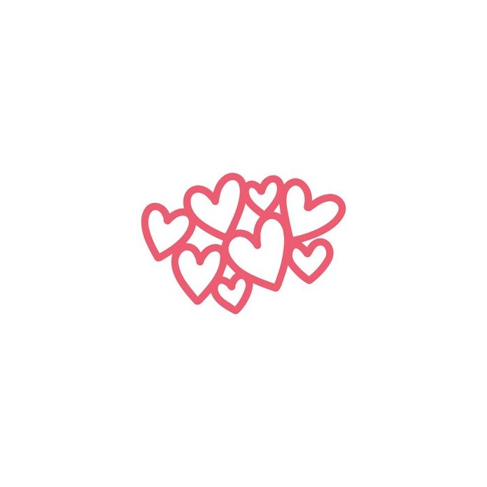 Heart Doodle Cluster