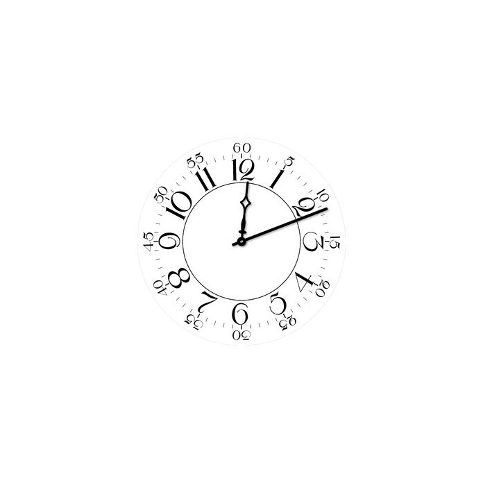 Clock Face Vinyl Vintage Numerals