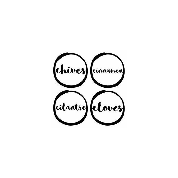pantry labels - chives, cinnamon, cilantro, cloves