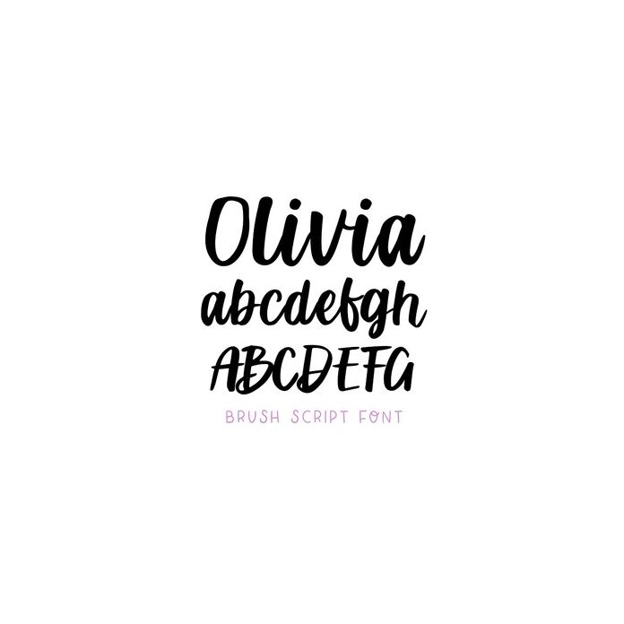 BFC Olivia Stylish Authentic Brush Script Cursive Font