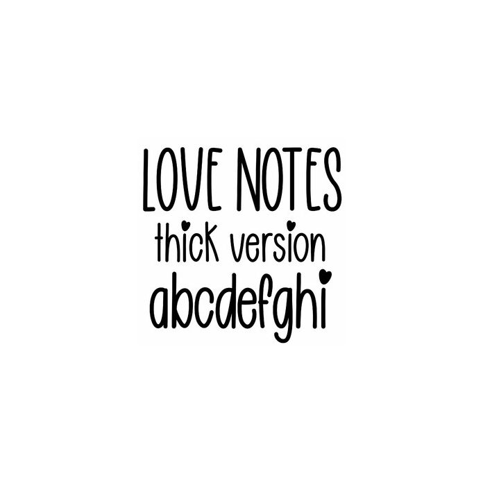 love notes thick handwriting font