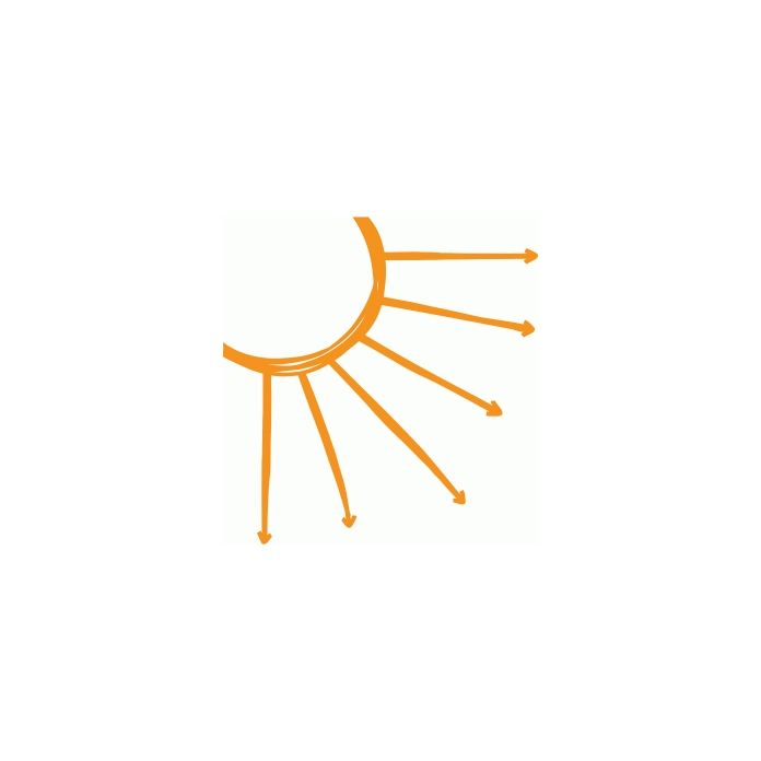 sketch sun with arrows