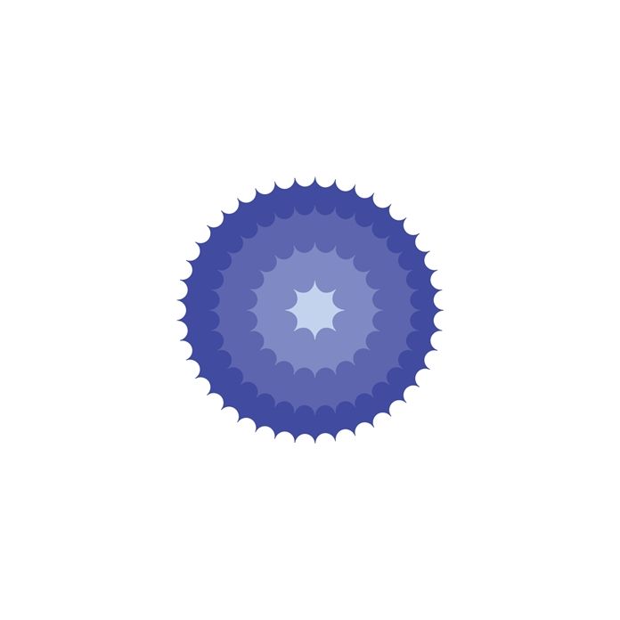 inverted scalloped circles