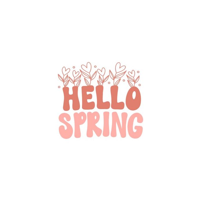 Retro Floral Hello Spring