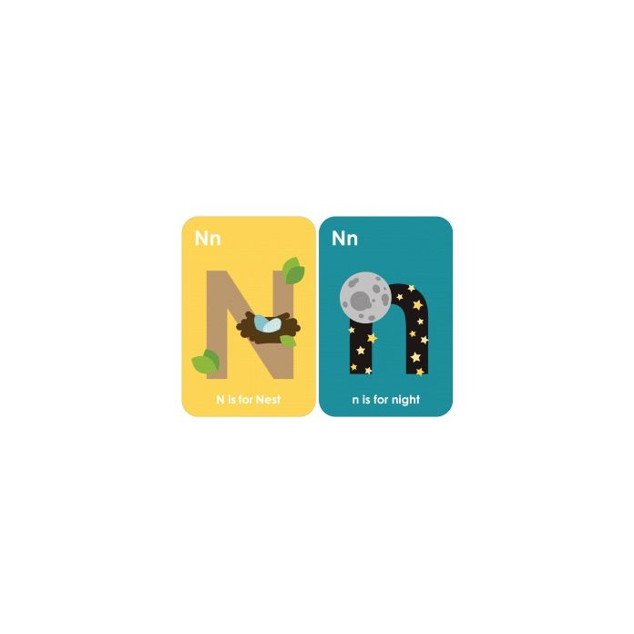 letter 'n' flashcard