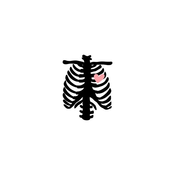 Skeleton Rib Cage with Heart