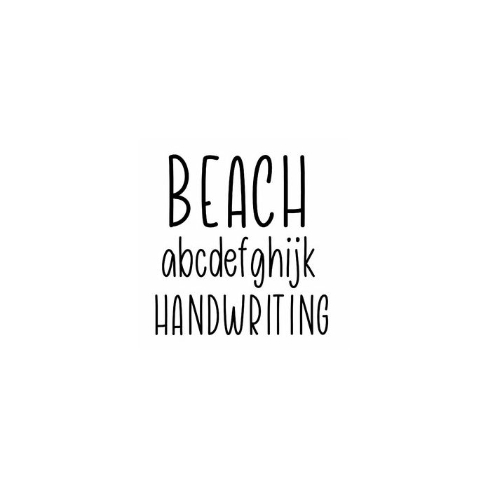 Beach handwriting font