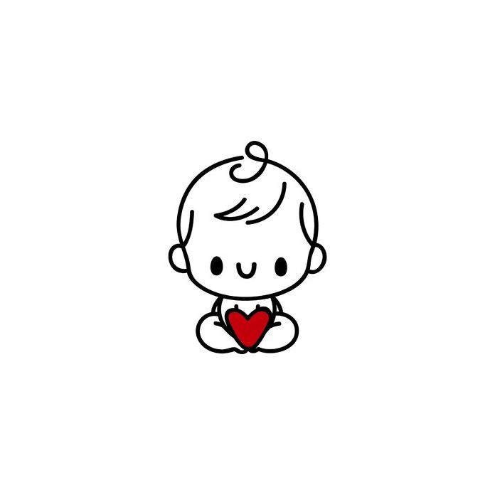 baby with heart