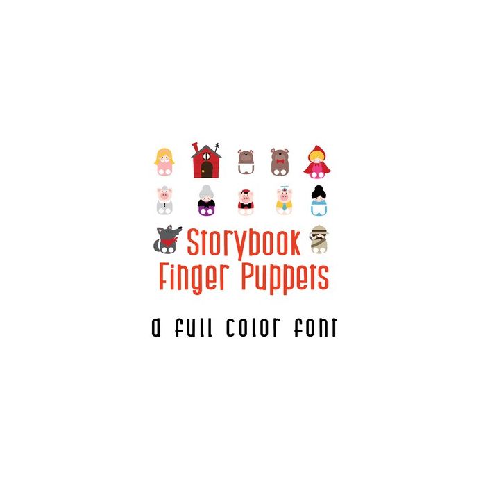 Storybook Finger Puppets Full Color Font