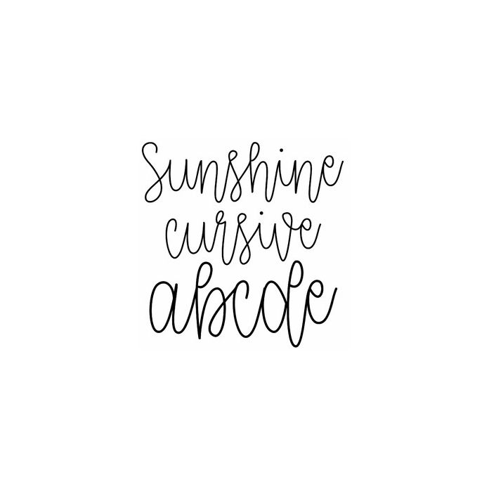 Sunshine cursive handwriting font