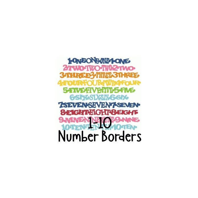 number borders 1-10
