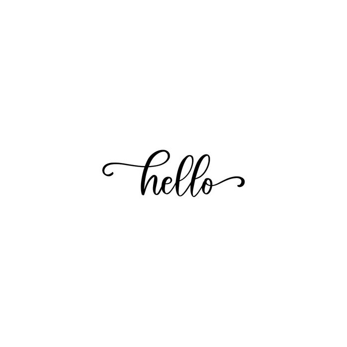 Hand lettered hello