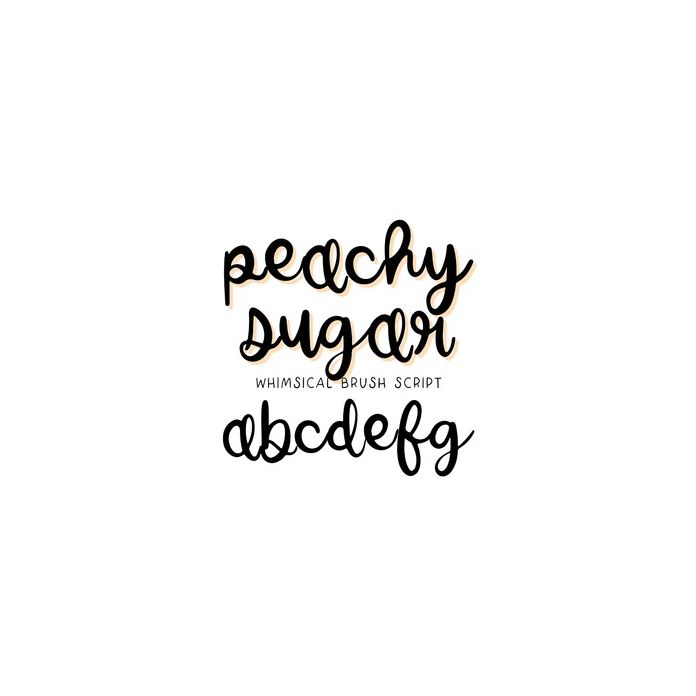 BFC Peachy Sugar Whimsical Brush Script Cursive Font