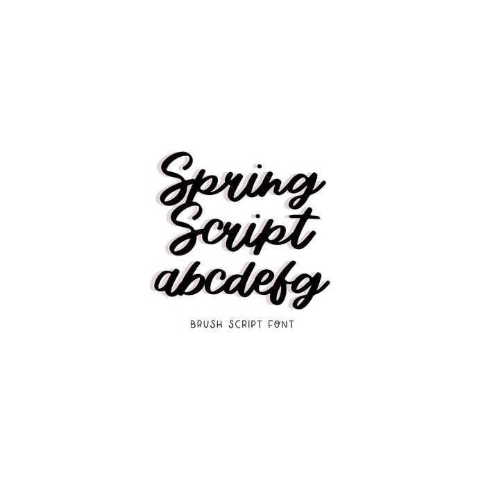 BFC Spring Script Brush Script Italic Cursive Font