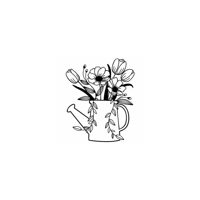 watering can bouquet|476457