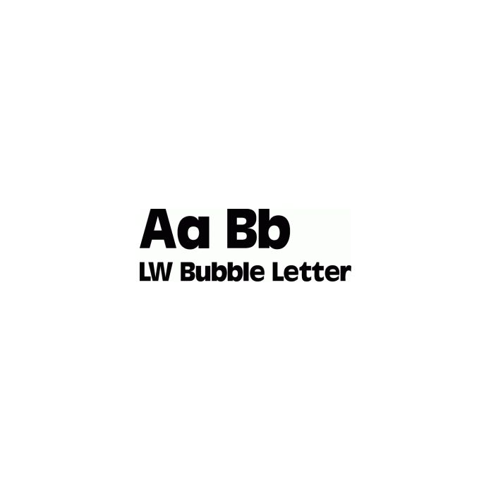 lw bubble letter font