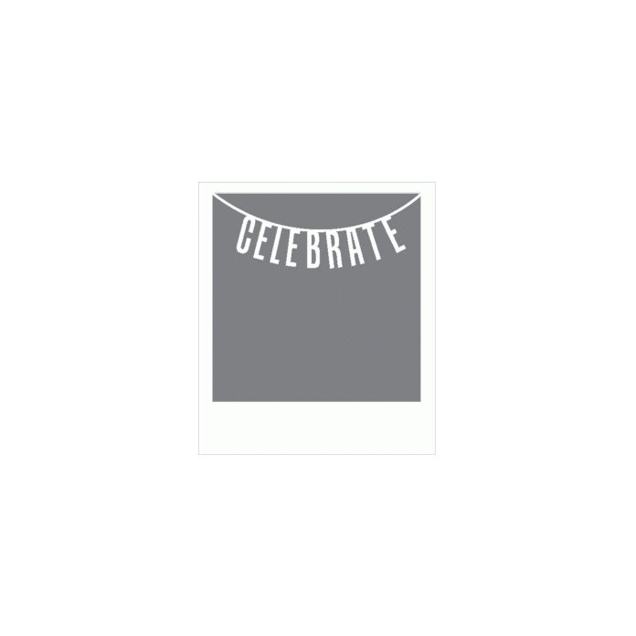 celebrate banner polaroid frame