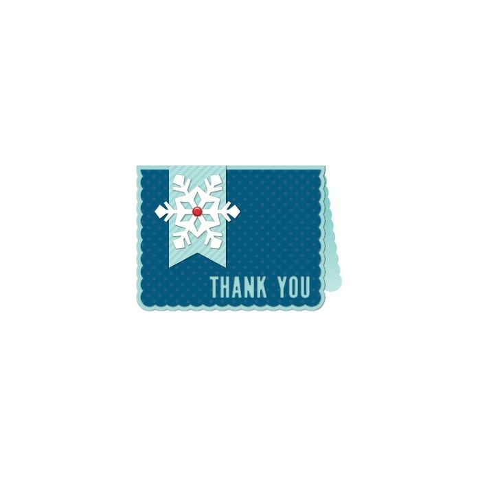 snowflake thank you card