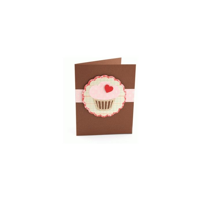 a2 cupcake heart card