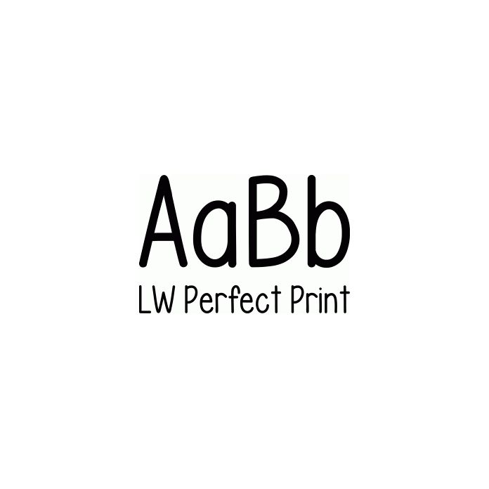 lw perfect print font