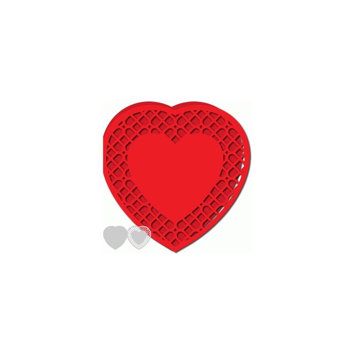 heart lattice topper card