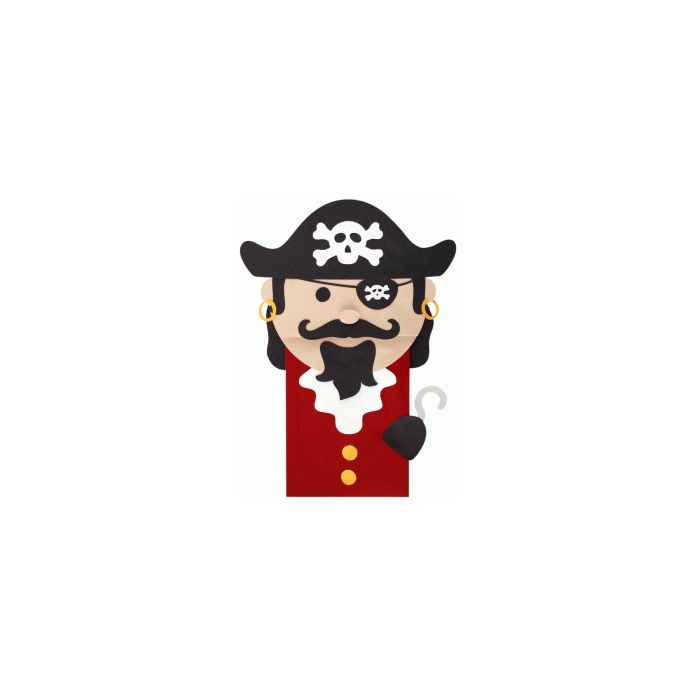 pirate captain paper sack puppet