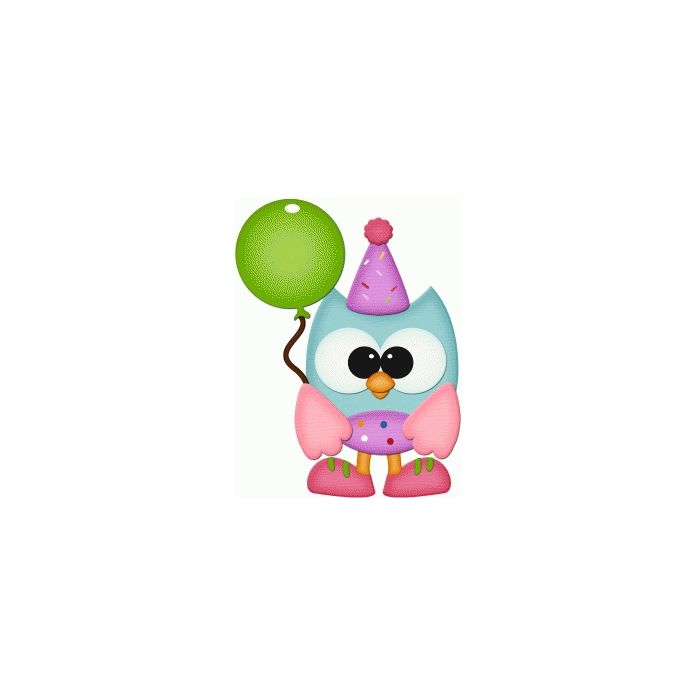 birthday owl with balloon pnc