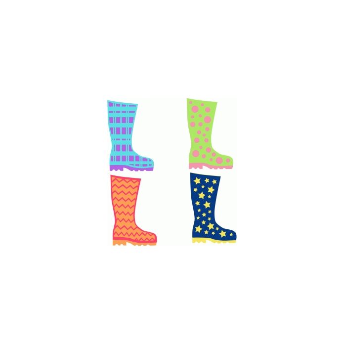 pattern rain boots