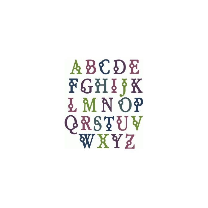 circle dot alphabet - uppercase
