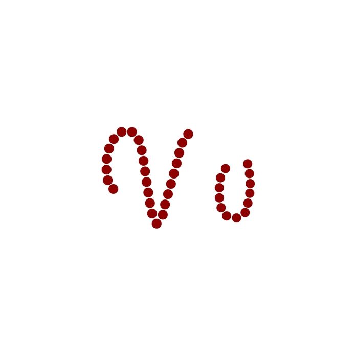 script alphabet: V