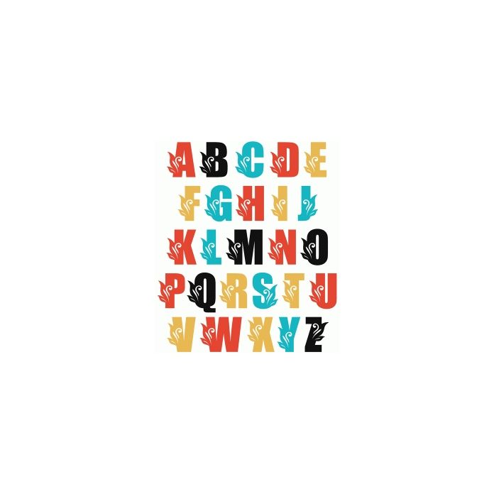 leafy alphabet set