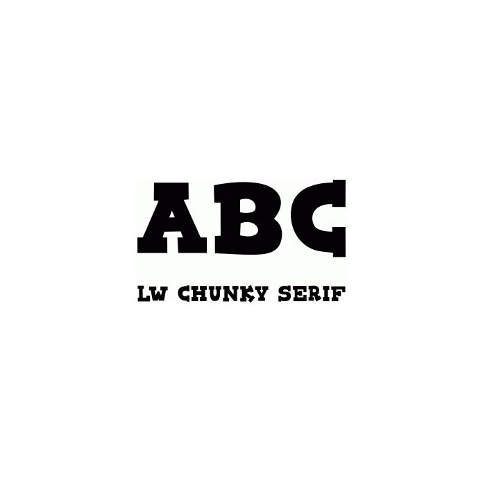 lw chunky serif font