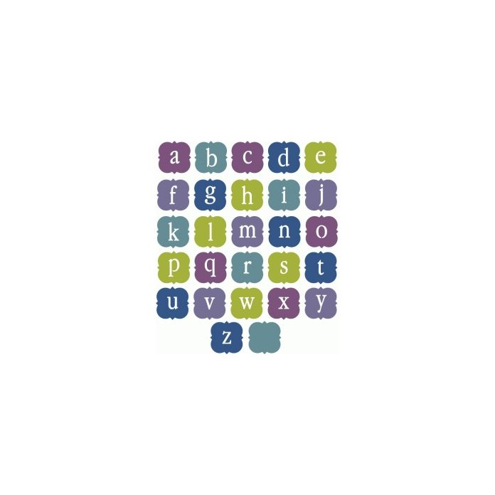 square bracket stencil alphabet - lowercase