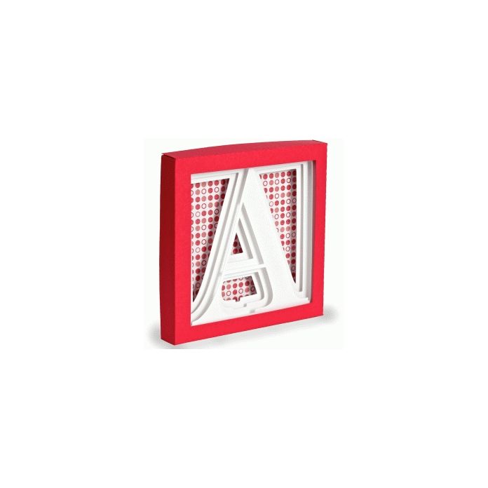letter a - 3d alphabet shadow box