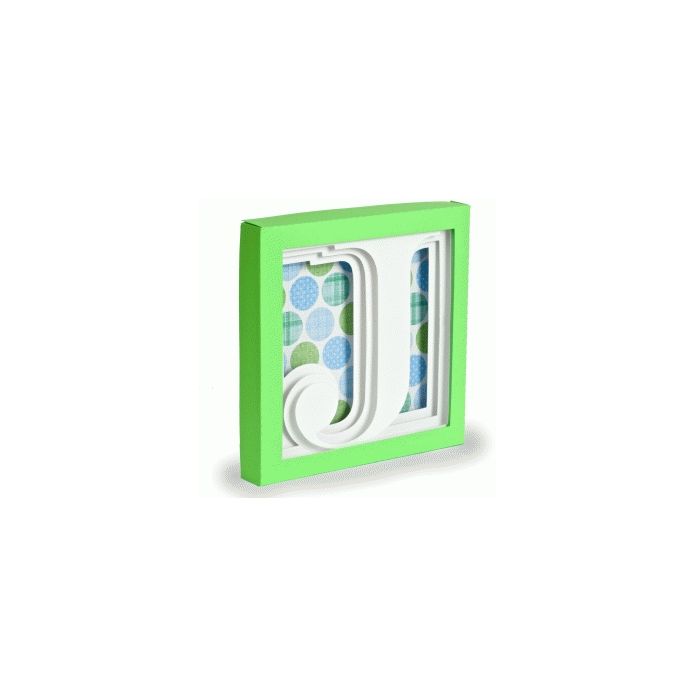 letter j - 3d alphabet shadow box