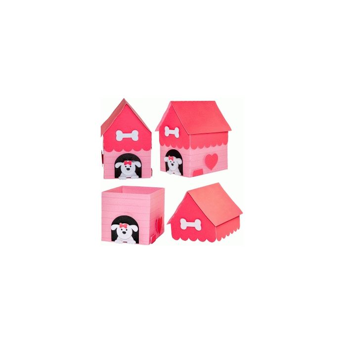 girl dog house box