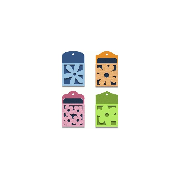 pocket tags - flower set