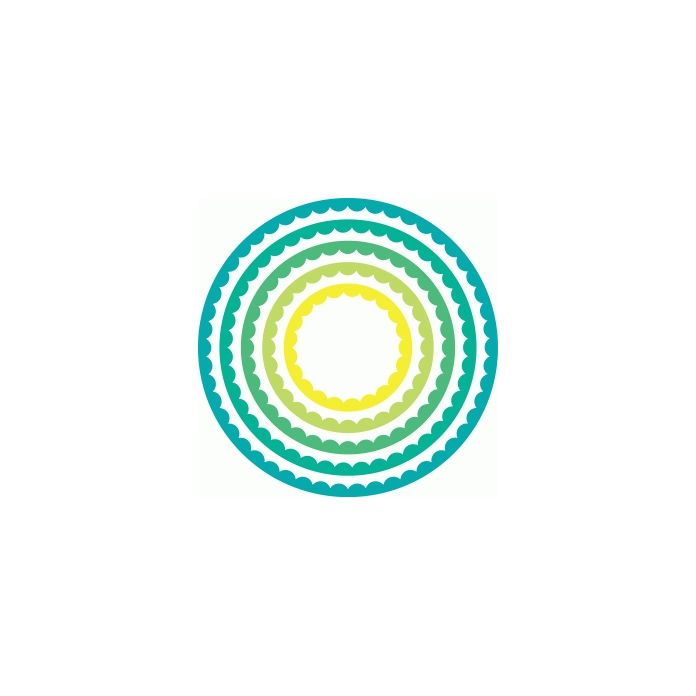 fine inner scallop circle border set