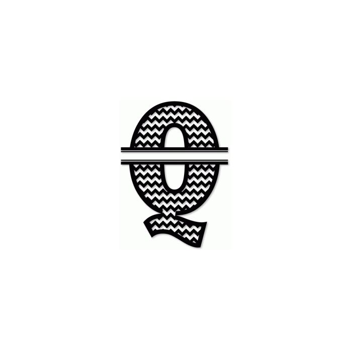 chevron split monogram q