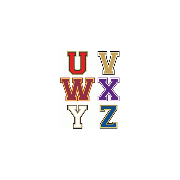 varsity alphabet u - z