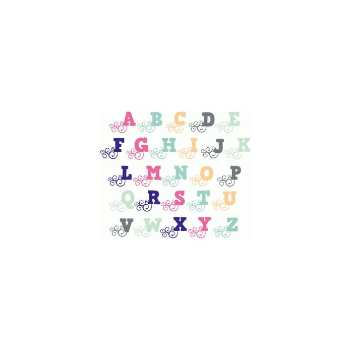 fancy swirl monogram alphabet - upper case
