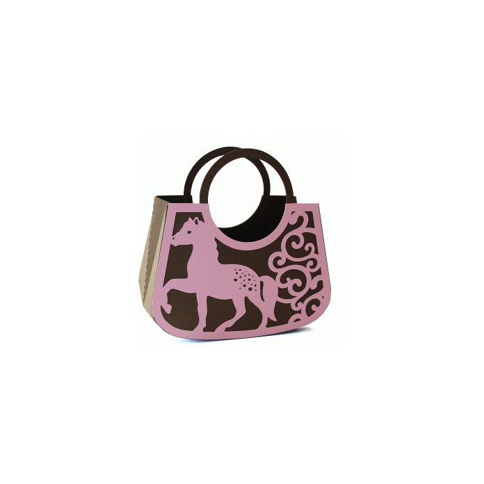 circle handle purse horse
