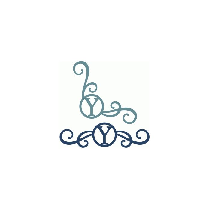 monogram seal flourishes y