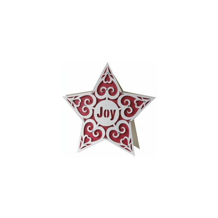 christmas star shape card