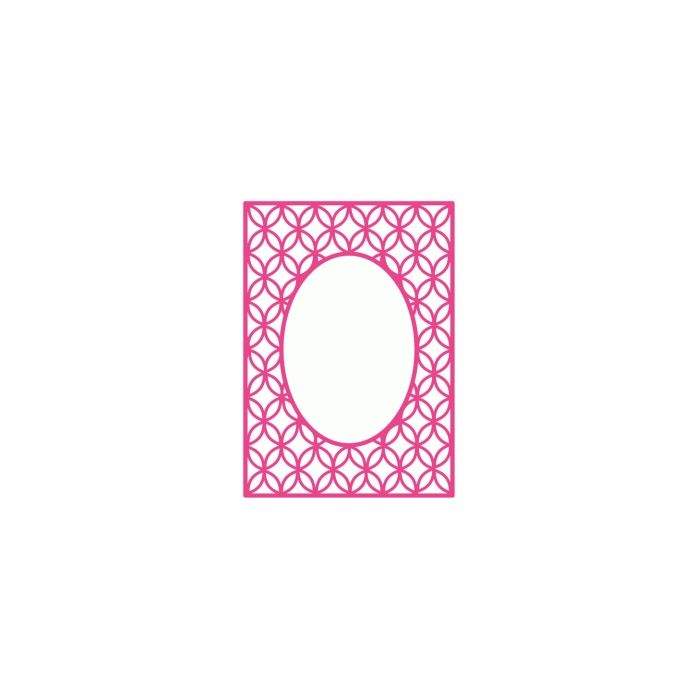 fancy lattice oval frame background