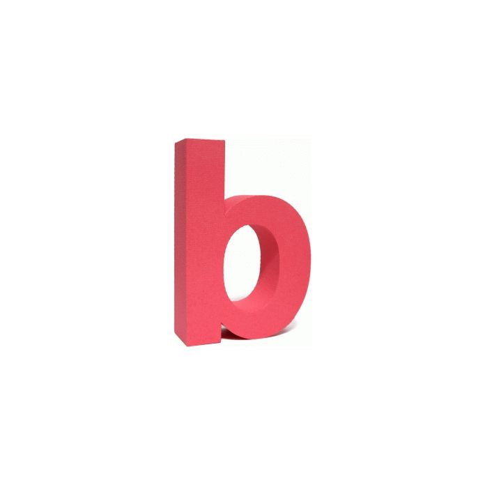 3d lowercase letter block b