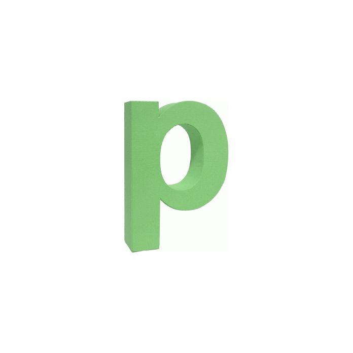 3d lowercase letter block p